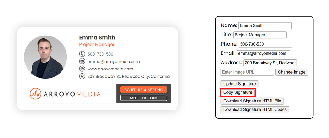Customizable Email Signature Template